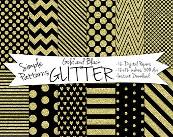 Gold Confetti Digital Paper. Gold Metallic Dot Confetti - Etsy