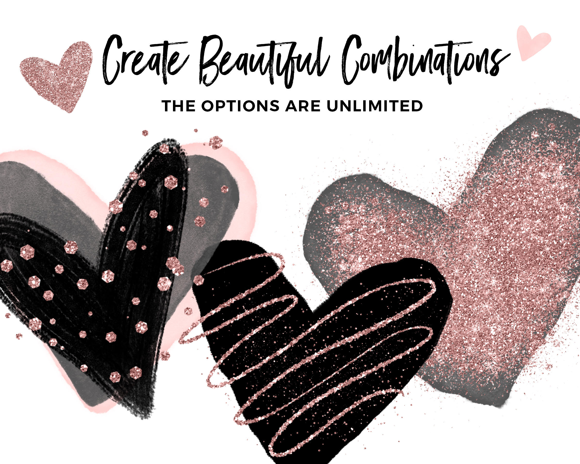 Rose Gold Heart Clipart / Rose Gold Clipart Heart PNG / Rose Gold ...