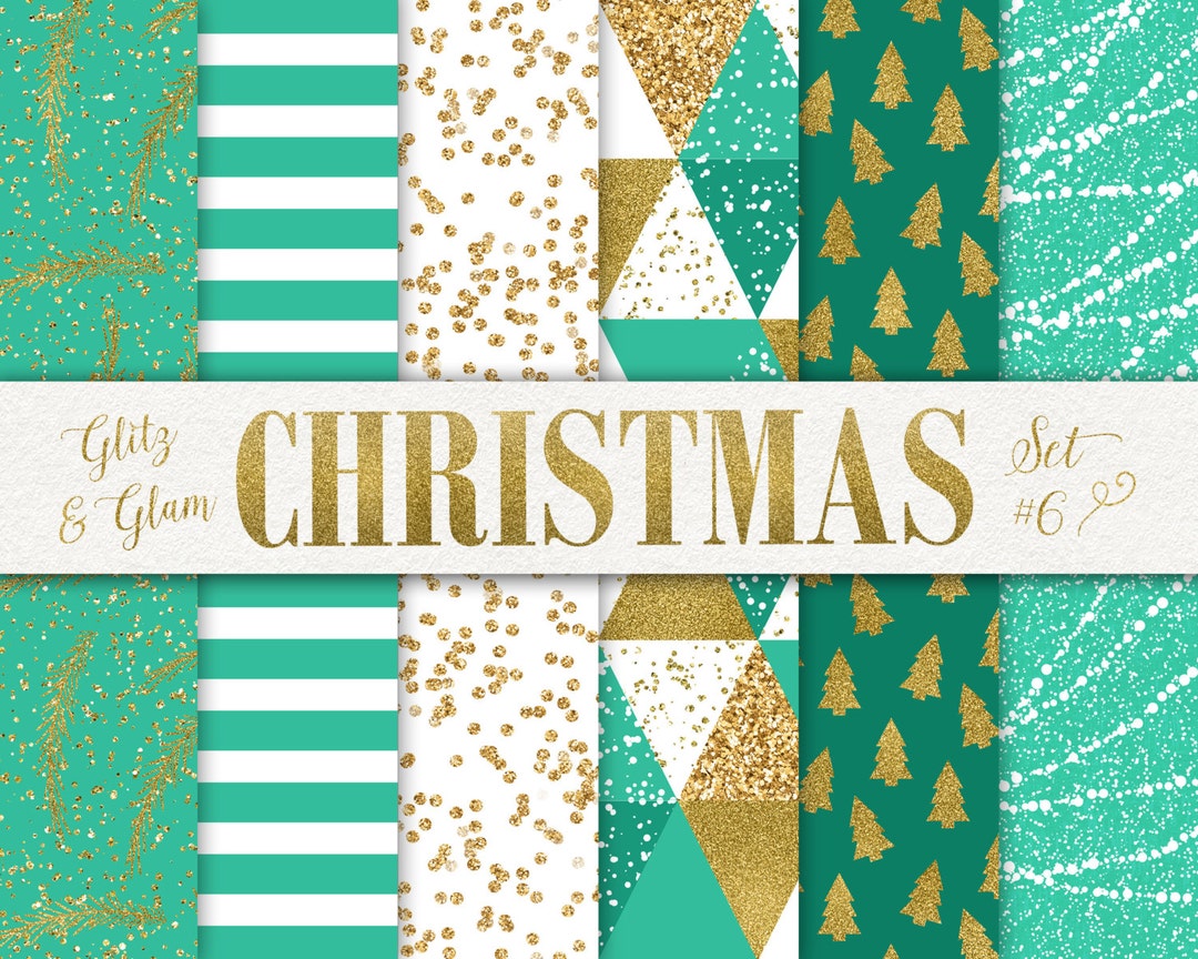 Digital Christmas Paper Pack / Modern Christmas Digital Paper ...