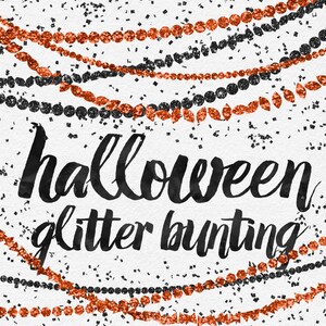 Halloween Clipart / Digital Bunting / Glitter Clip Art / Halloween ...