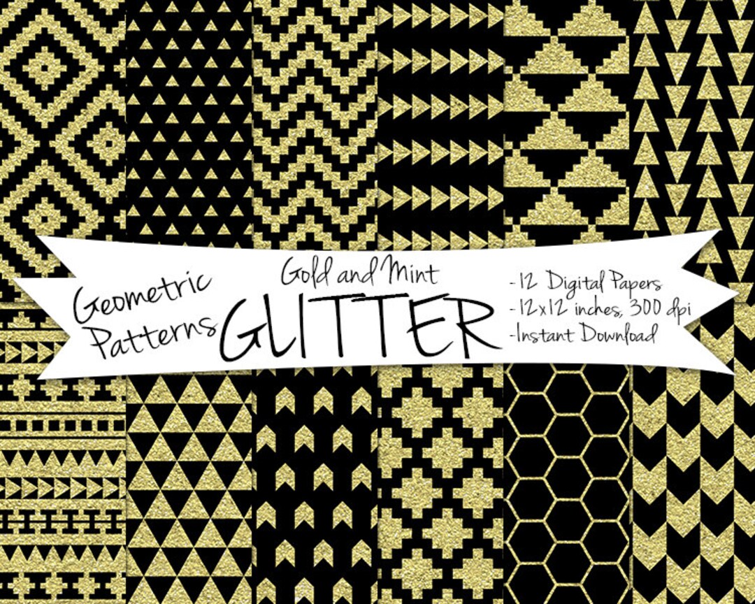Digital Gold Paper // Gold Glitter Paper // Digital Glitter Paper ...