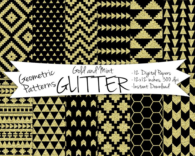 Digital Gold Paper // Gold Glitter Paper // Digital Glitter - Etsy