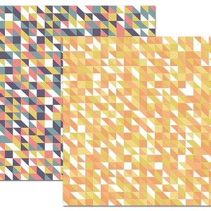 Geometric Digital Paper // Mosaic Triangle Printable Paper // Instant ...