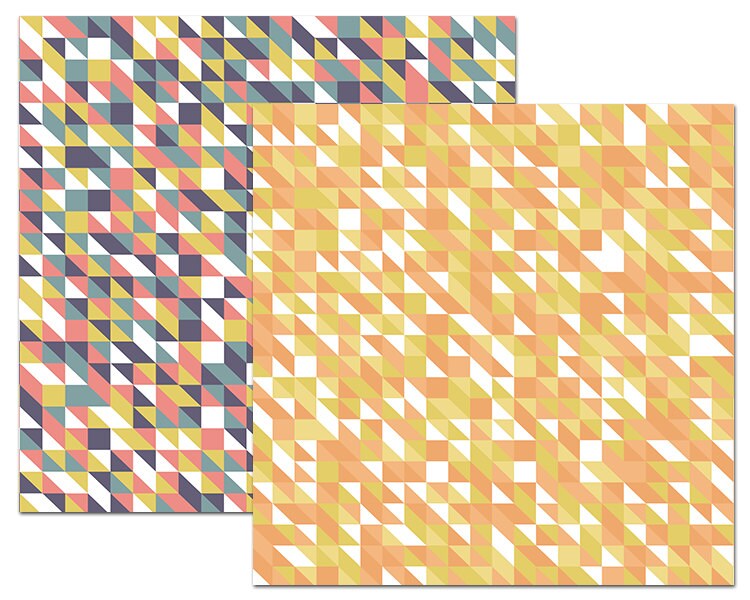 Geometric Digital Paper // Mosaic Triangle Printable Paper // Instant ...