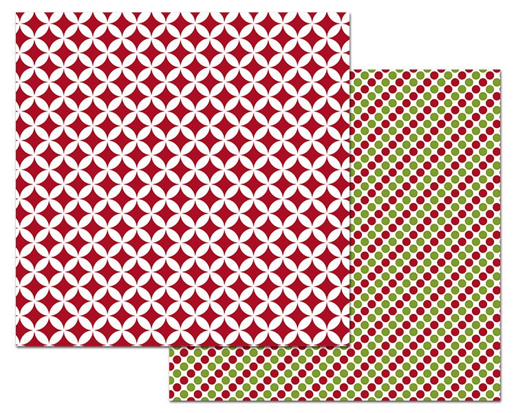 Digital Christmas Paper // Printable Christmas Paper // Quatrefoil ...