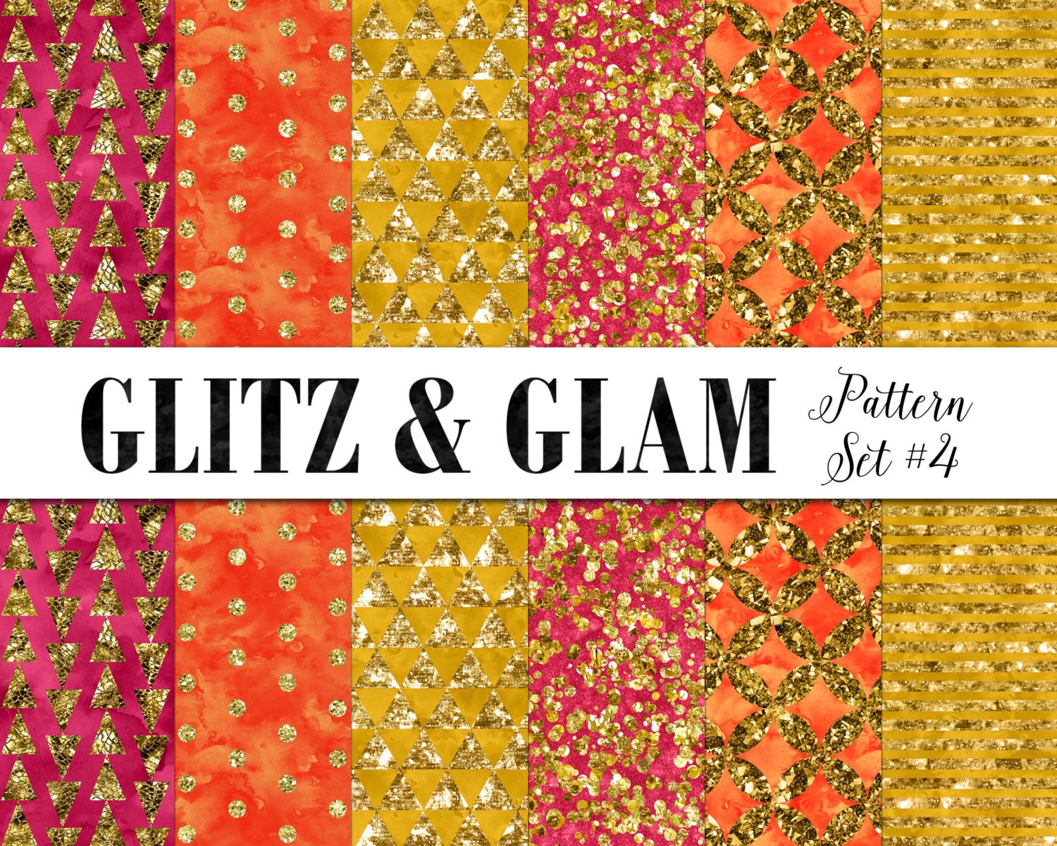 Gold Digital Patterns / Gold Bohemian Digital Paper / Modern - Etsy