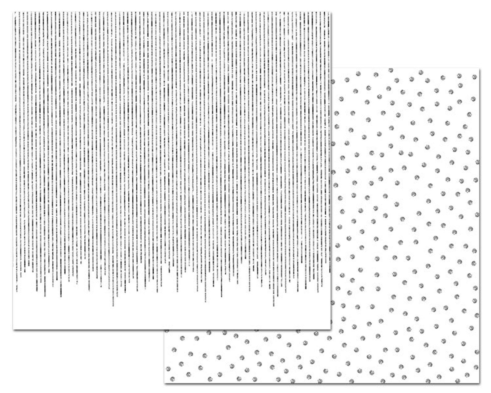Digital Silver Overlays / Silver Stripes / Silver Polka Dot Paper ...