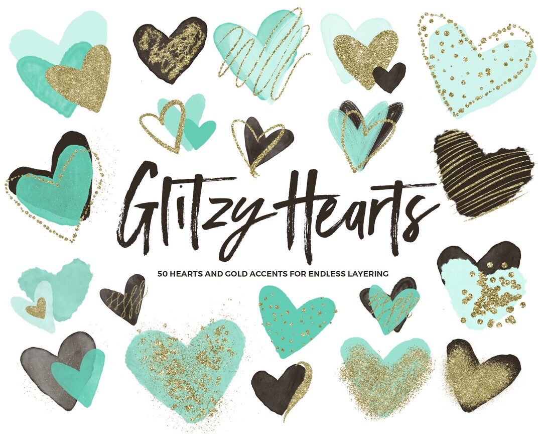 Mint Clipart Heart / Mint Chocolate Brown Clipart / Mint Heart Clip Art ...