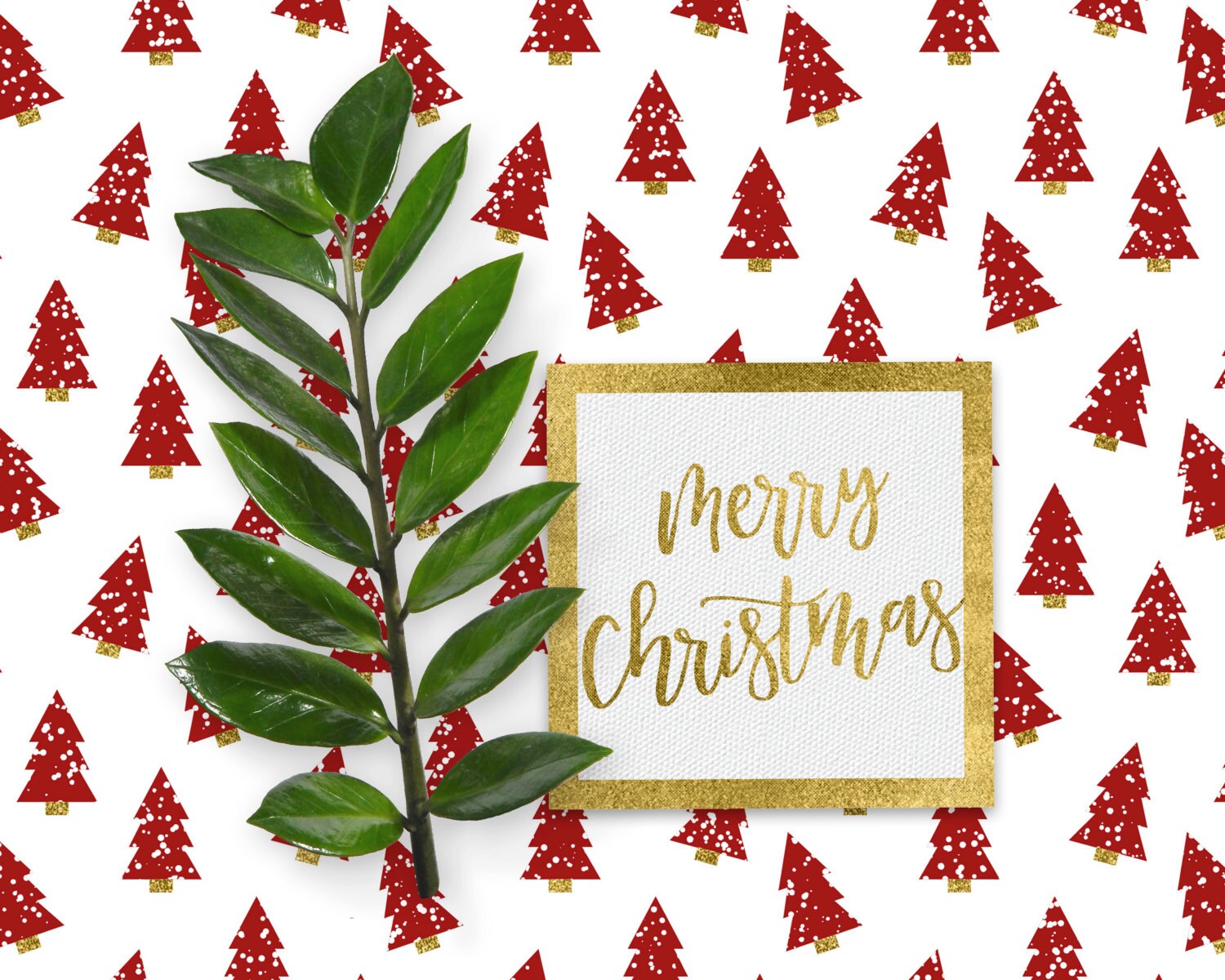 Red and Gold Christmas Digital Paper / Geometric Holiday Paper ...