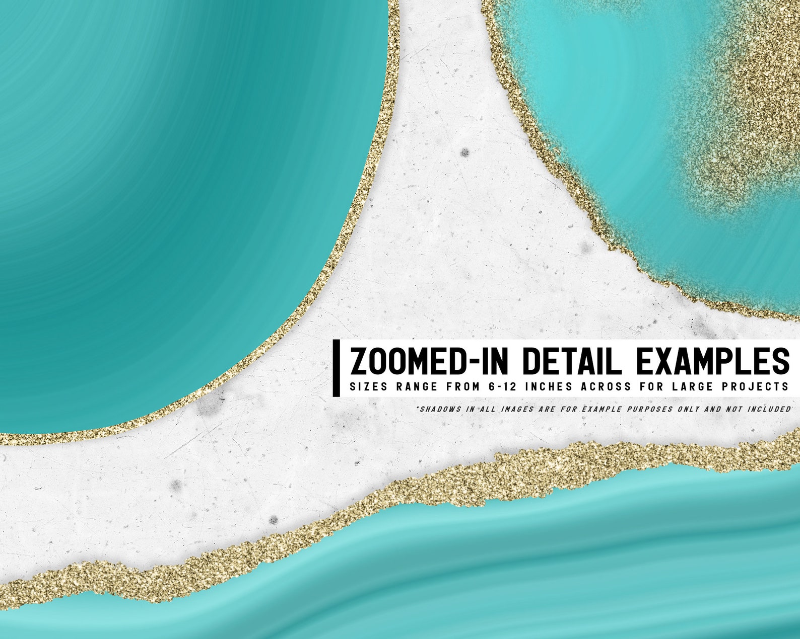 Turquoise Agate Clip Art / Gold Geode Clipart / Turquoise and Gold ...