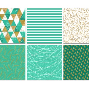 Digital Christmas Paper Pack / Modern Christmas Digital Paper ...