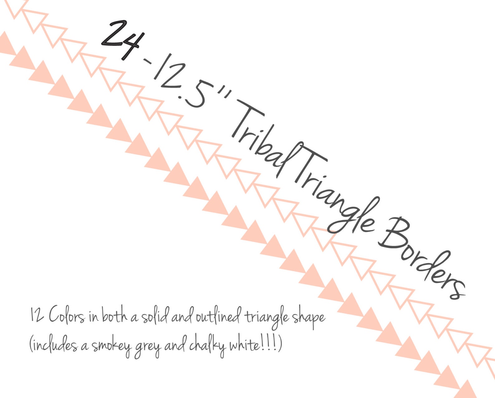 Tribal Borders // Triangle Arrow Borders // Instant Download Digital ...