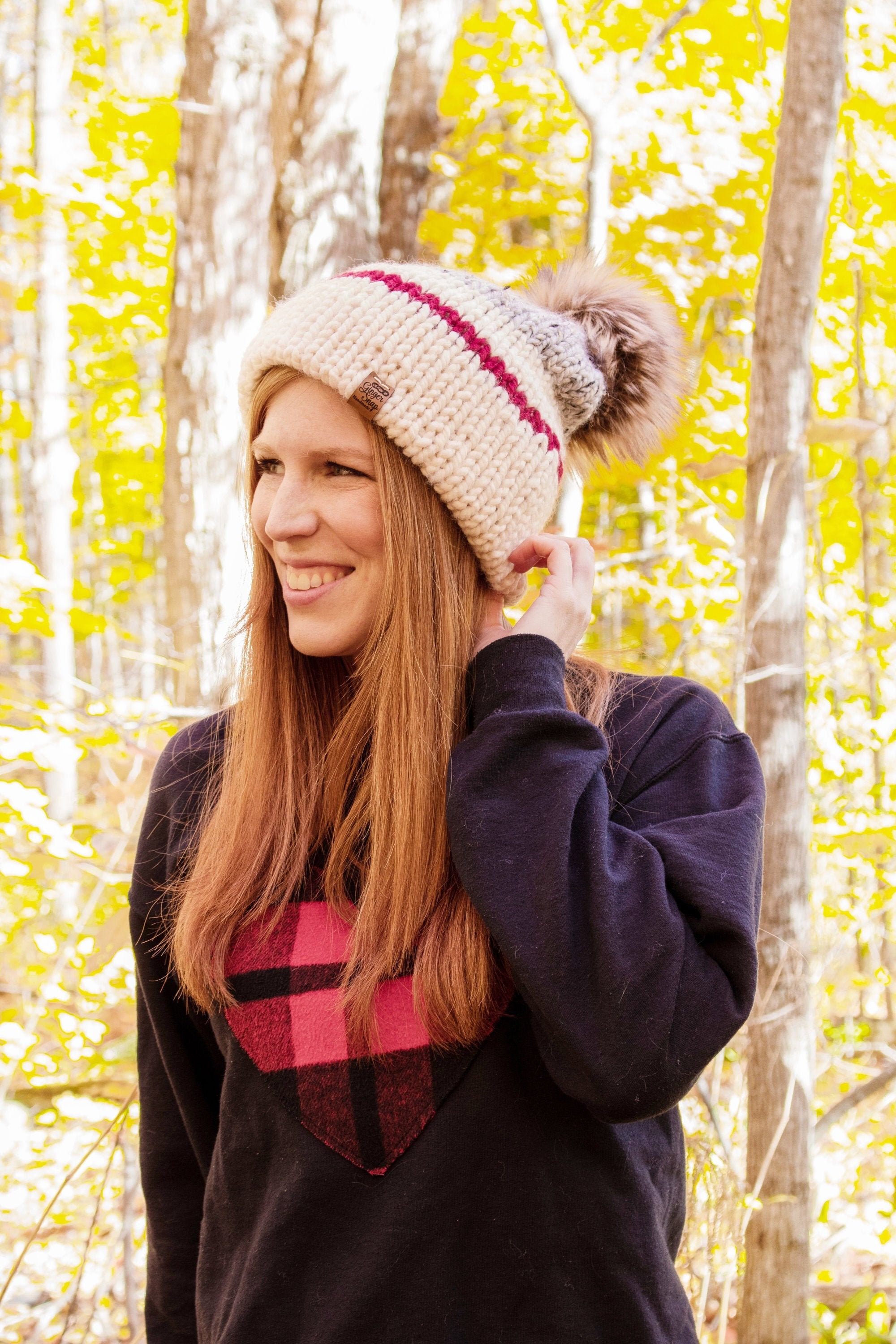 Knit Hat Adult Lumberjack Double Brim Knit Toque Faux - Etsy Canada