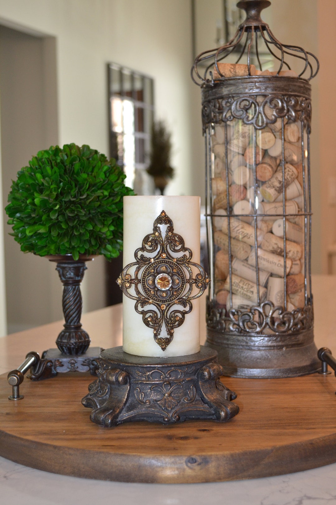 Decorative Pillar Candle Accent Pin - Etsy