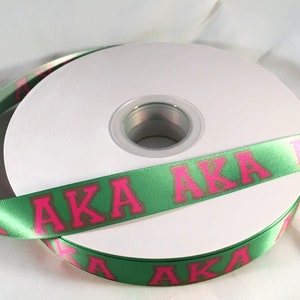 Pink/green Sorority Inspired Satin Ribbon High Quality Vivid Colors - Etsy