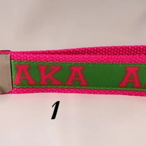 Handmade Alpha Kappa Alpha Sorority Inc Inspired AKA Key Fob Ribbon ...