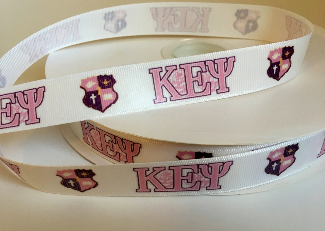7/8 Inch Custom Kappa Epsilon Psi KEY Sorority Satin or Grosgrain ...
