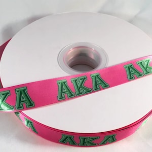 Pink/green Sorority Inspired Satin Ribbon High Quality Vivid Colors - Etsy