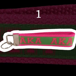 Handmade Alpha Kappa Alpha Sorority Inc Inspired AKA Key Fob Ribbon ...