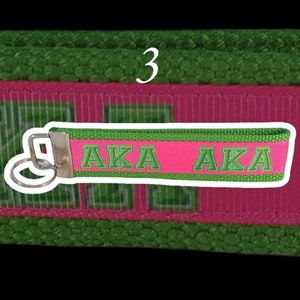 Handmade Alpha Kappa Alpha Sorority Inc Inspired AKA Key Fob Ribbon ...