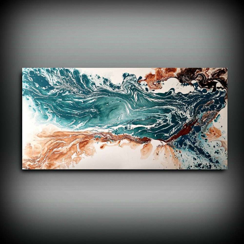 Coastal Wall Art 24 X 48 Extra Large Original Coastal Painting Beach Coastal Wall Art 24 X 48 Extra Large Original Coastal Painting Beach