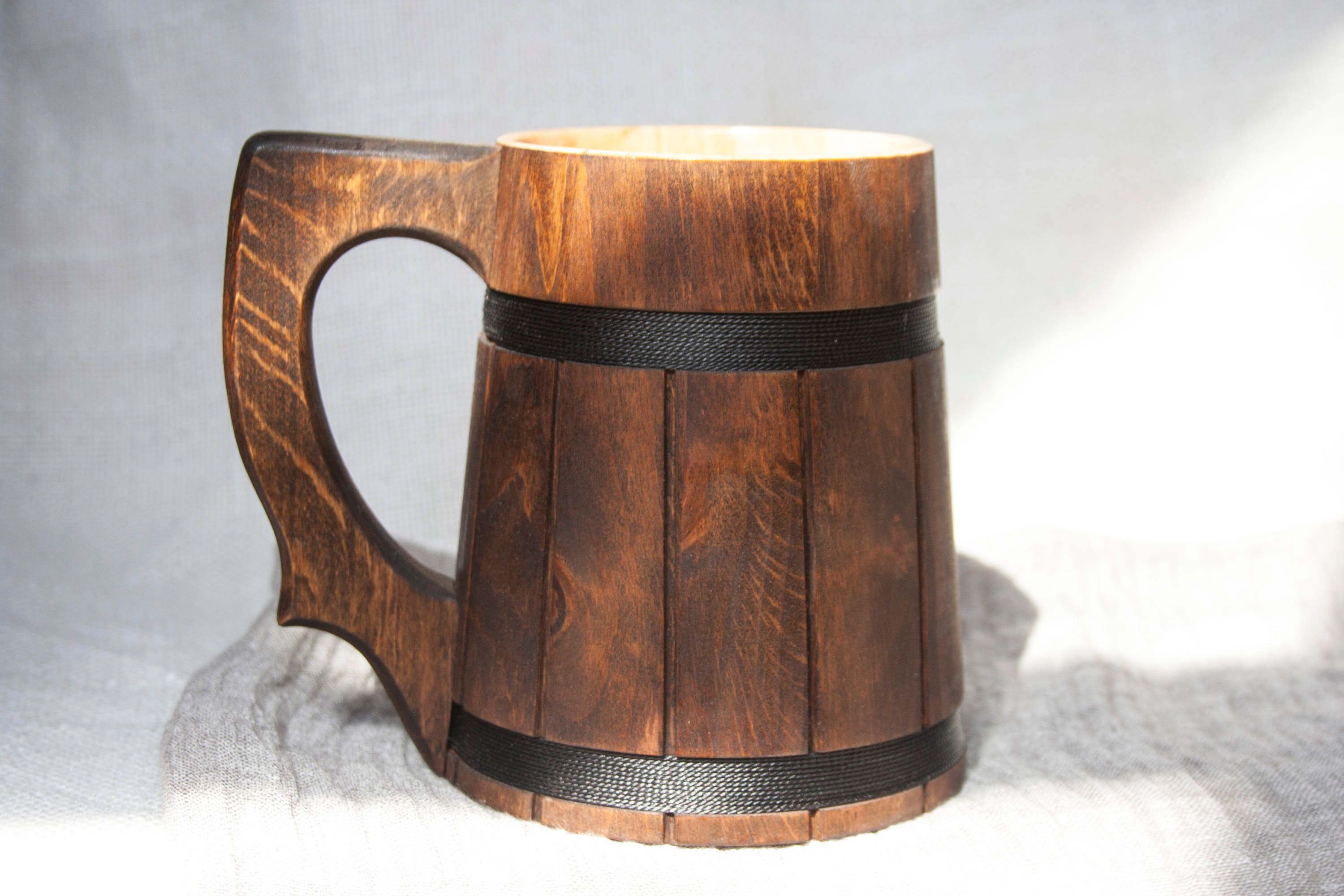Wooden Beer Mug Tankard Wooden Tankard Wood Tankard Wooden | Etsy