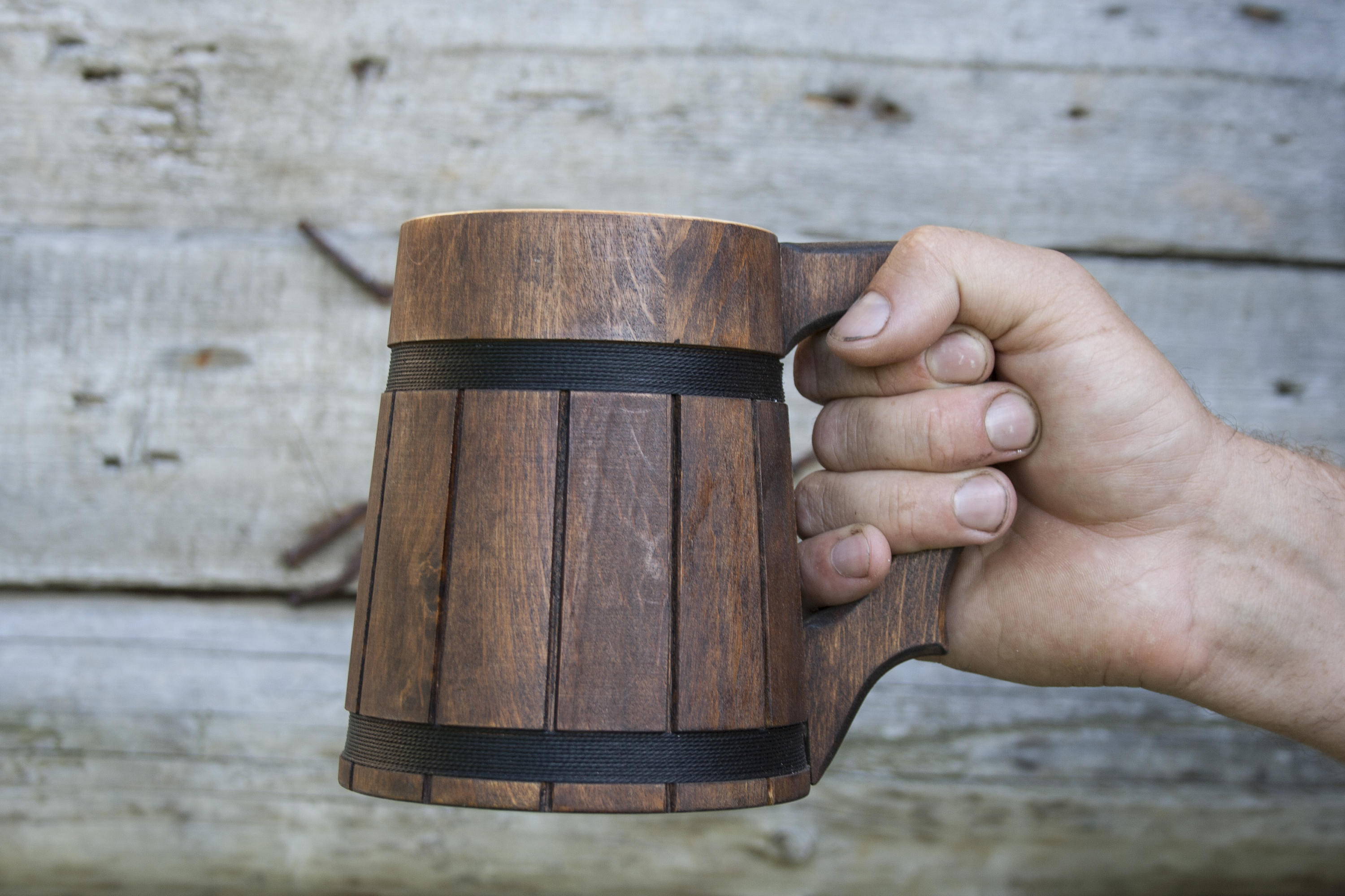 Wooden Beer Mug Tankard Wooden Tankard Wood Tankard Wooden | Etsy