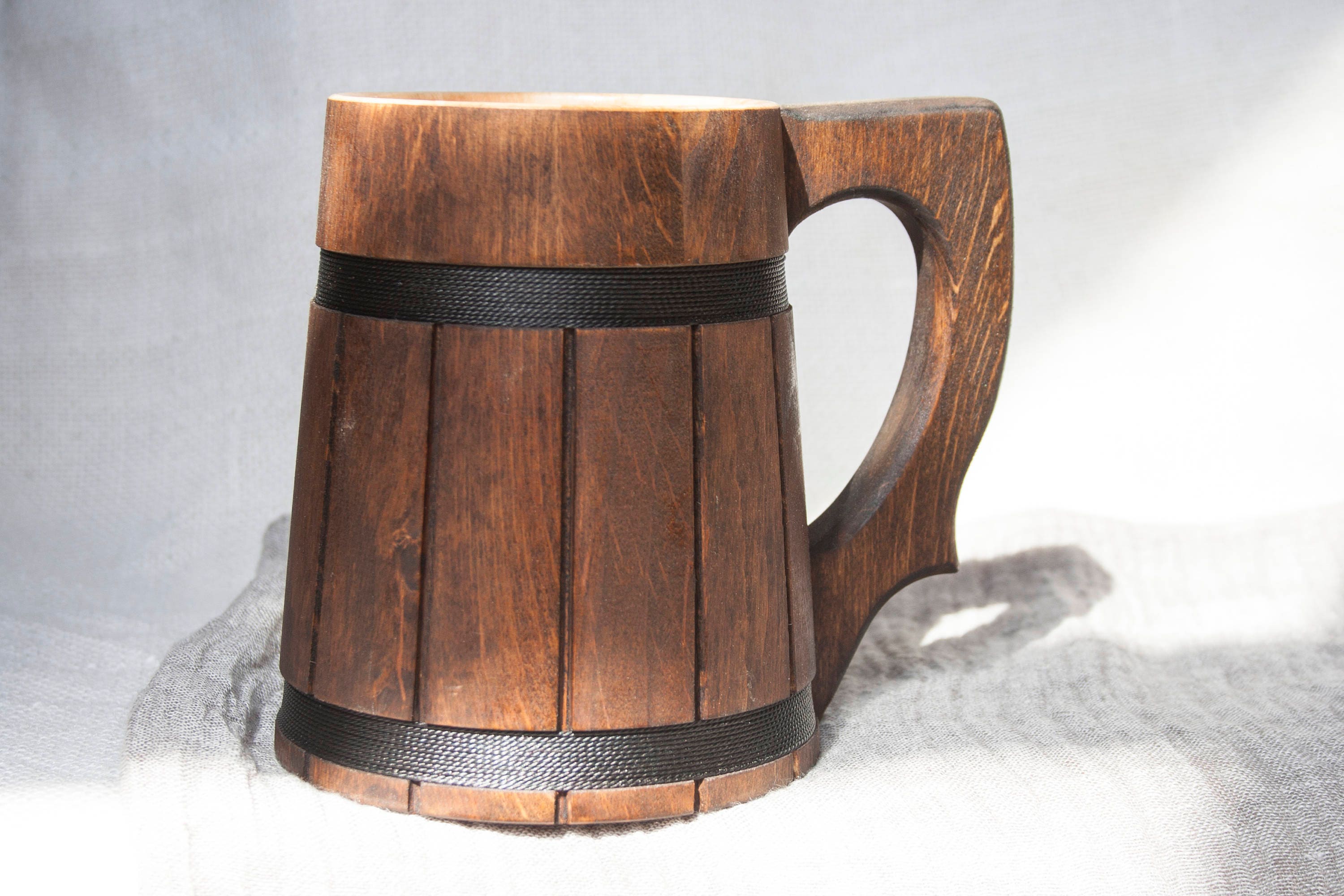 Wooden Beer Mug Tankard Wooden Tankard Wood Tankard Wooden | Etsy