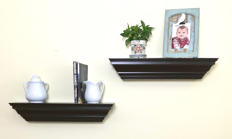 Crown Molding Shelf Painted | White Floating Shelf | Shelves | Mantel ...