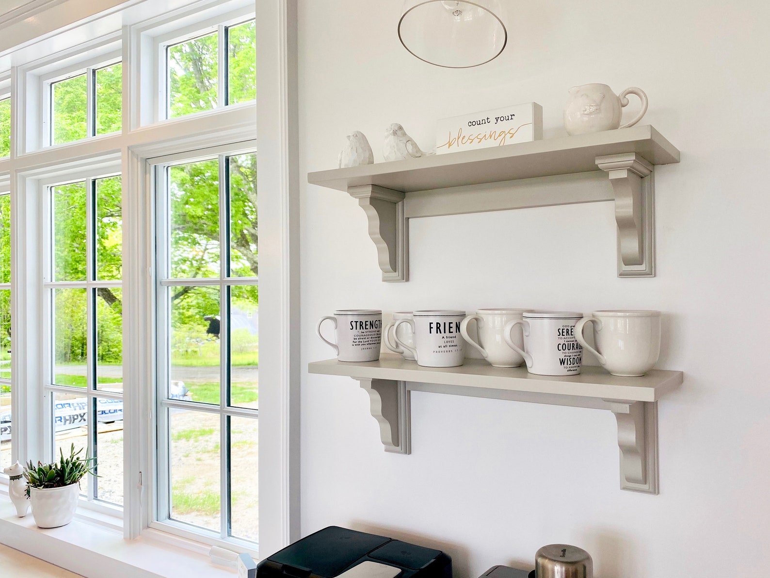 Farmhouse Kitchen Shelf | With Wide Brackets | Open Shelving ...