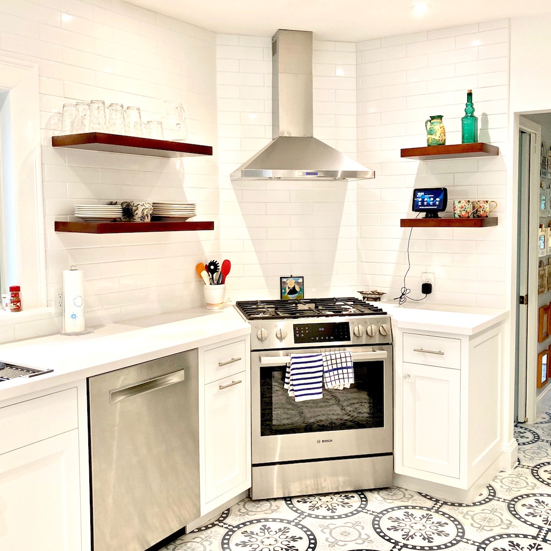 Floating Shelves | Stained Floating Shelf | Multiple Trim and Stain ...