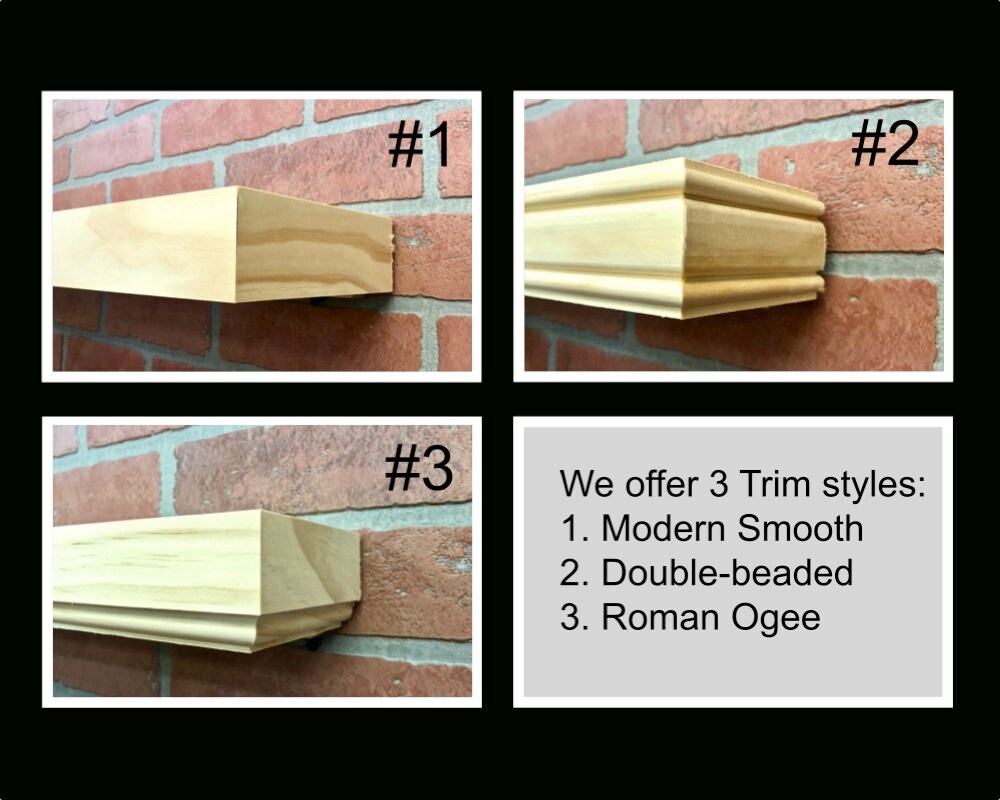 Floating Shelves Stained Floating Shelf Multiple Trim and | Etsy