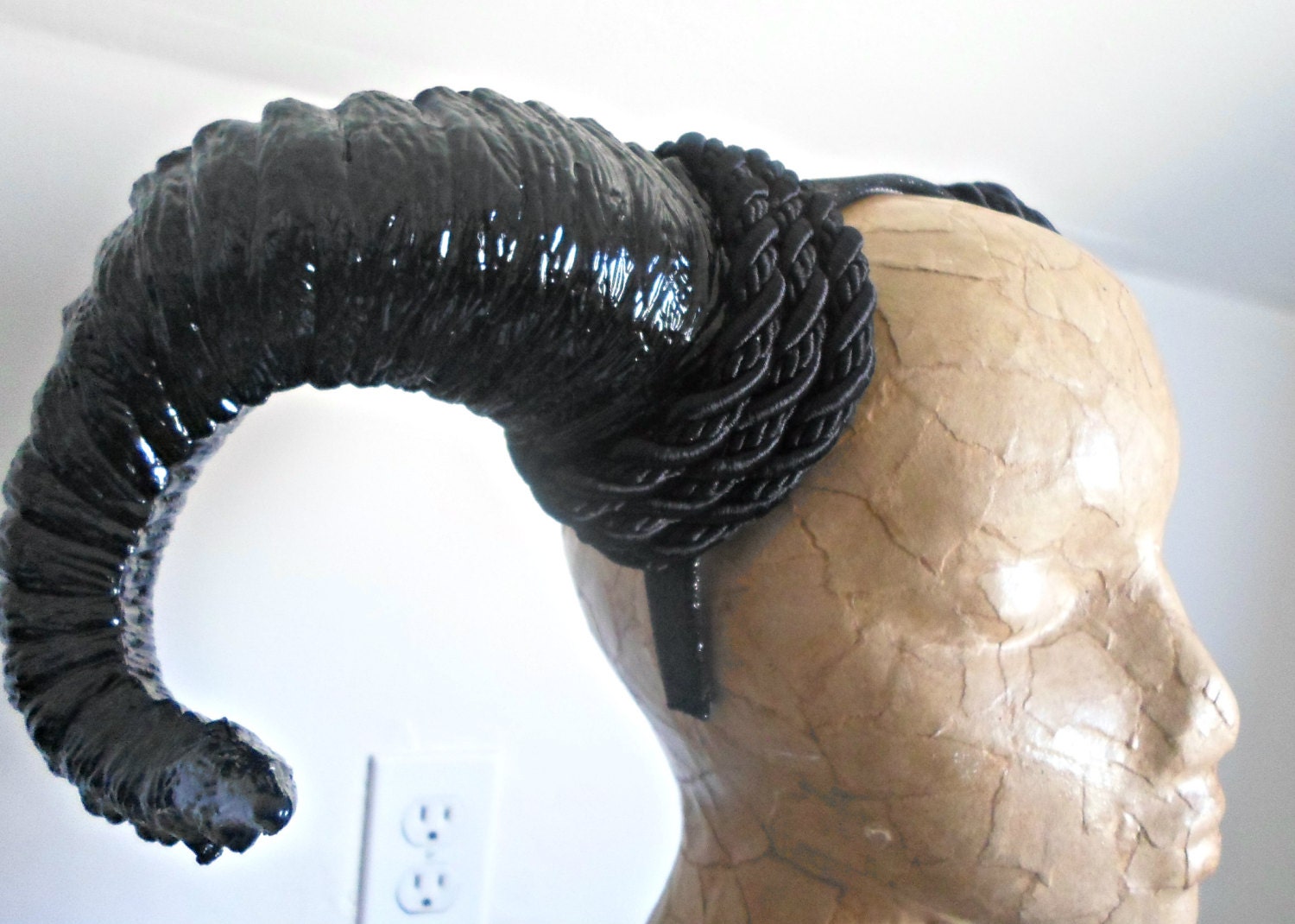 Unisex Ram Horns DOUBLE BRAID Ram Horns, Devil Horns, Demon Horns ...