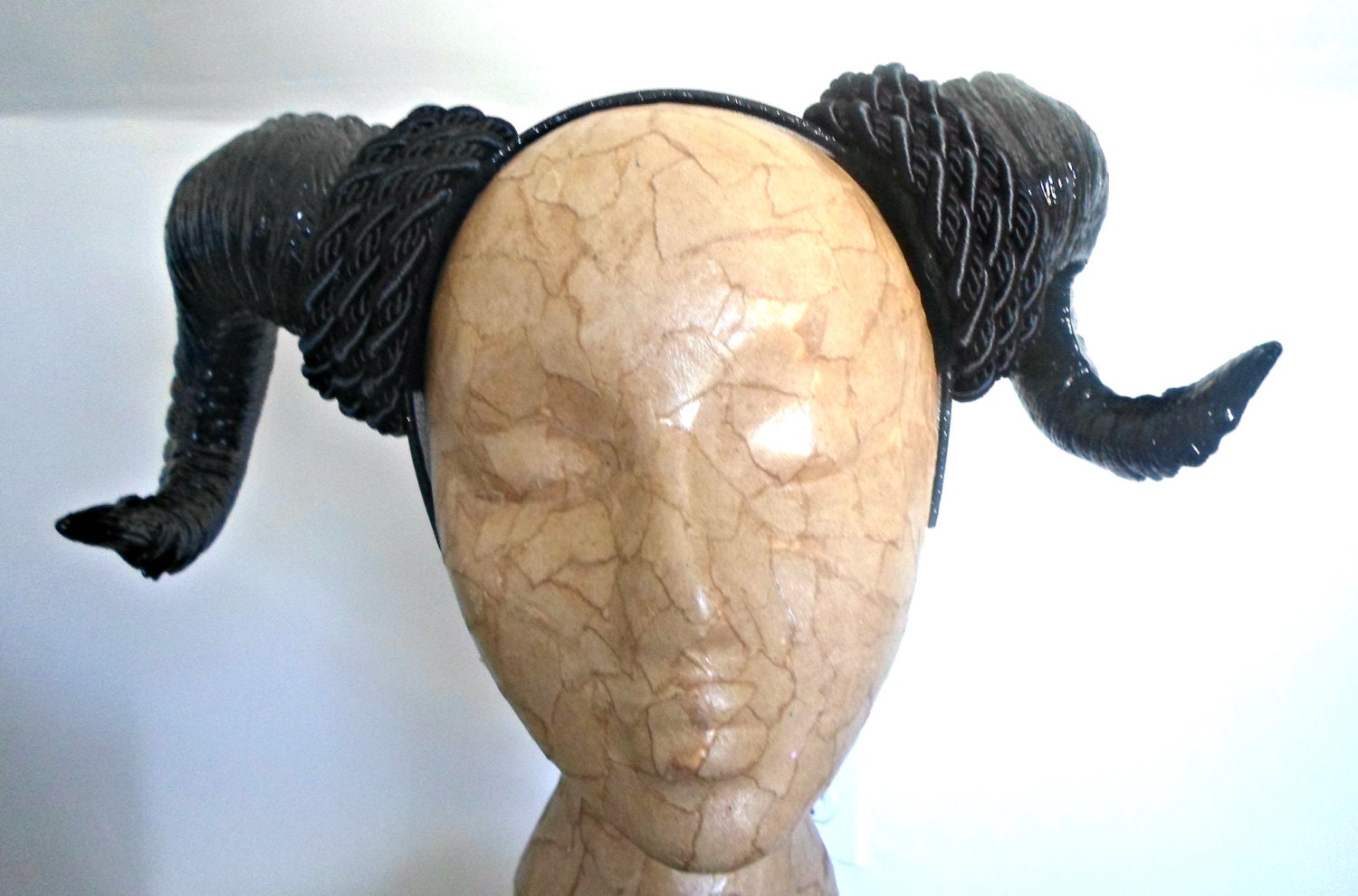 Unisex Ram Horns DOUBLE BRAID Ram Horns, Devil Horns, Demon Horns ...