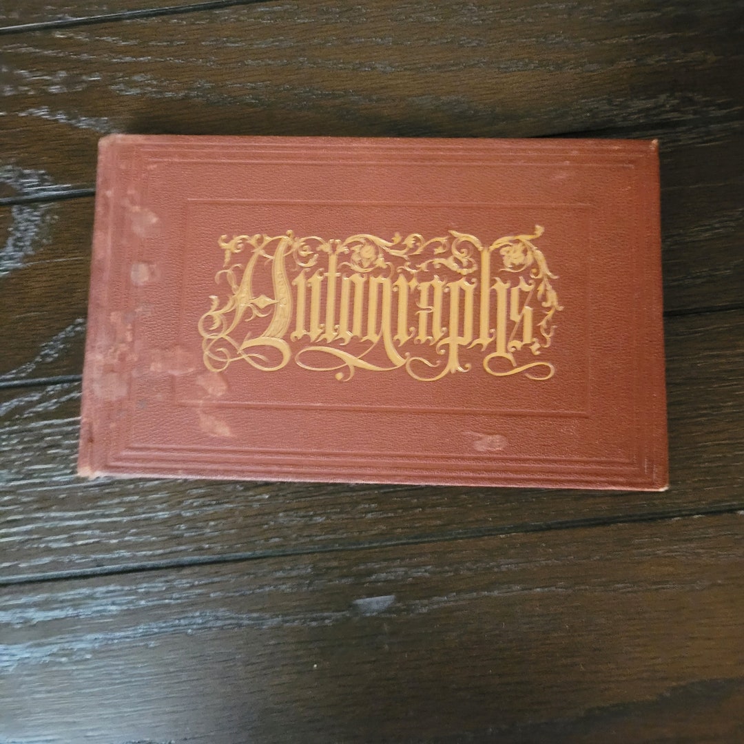 Antique Autograph Book - Etsy