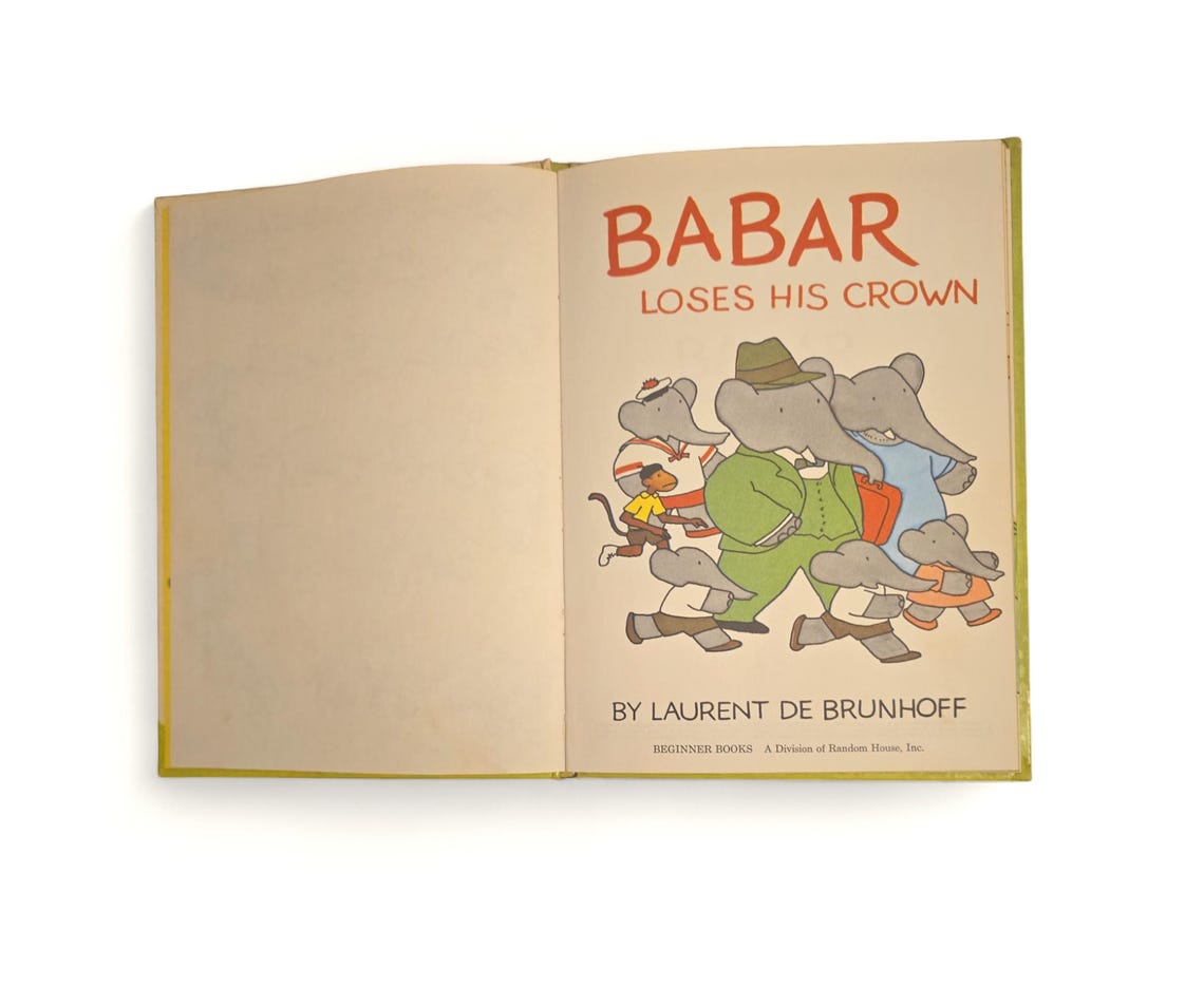 Babar Loses His Crown - Etsy
