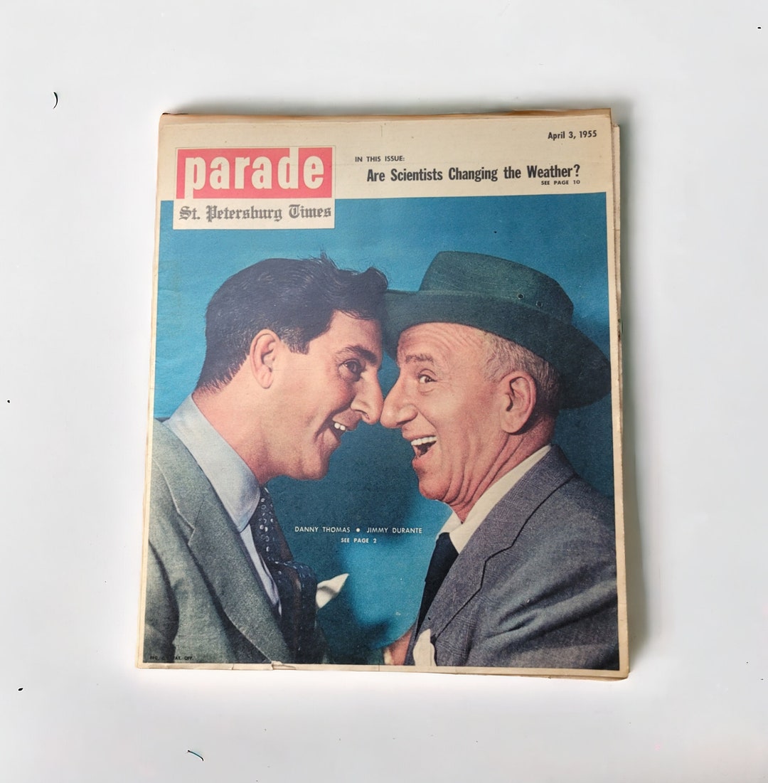 Parade Newspaper Insert, 1955 Danny Thomas Jimmy Durante - Etsy
