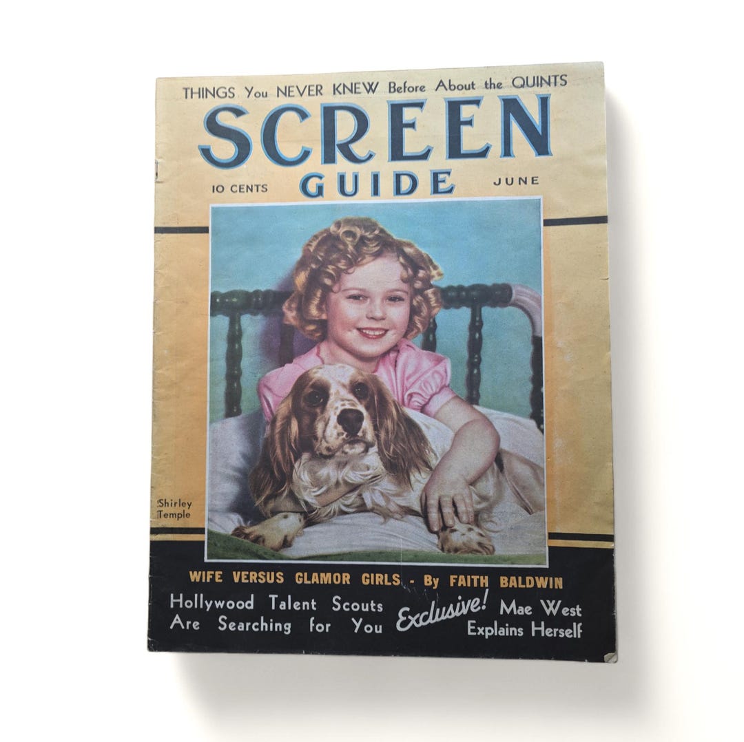 Screen Guide Magazine June 1936 Shirley Temple Cover - Etsy