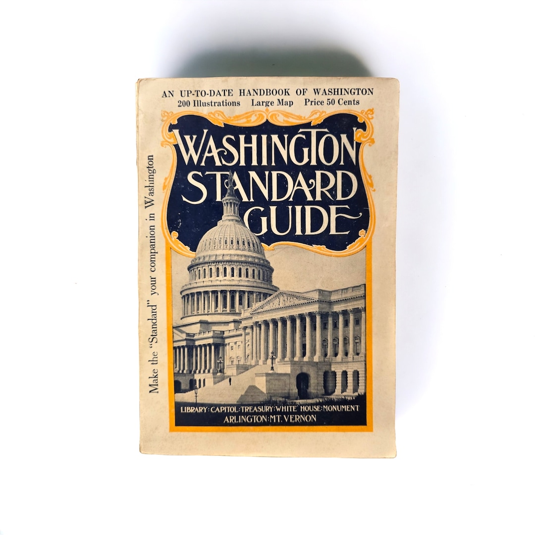 1924 Washington DC Guidebook With Map - Etsy
