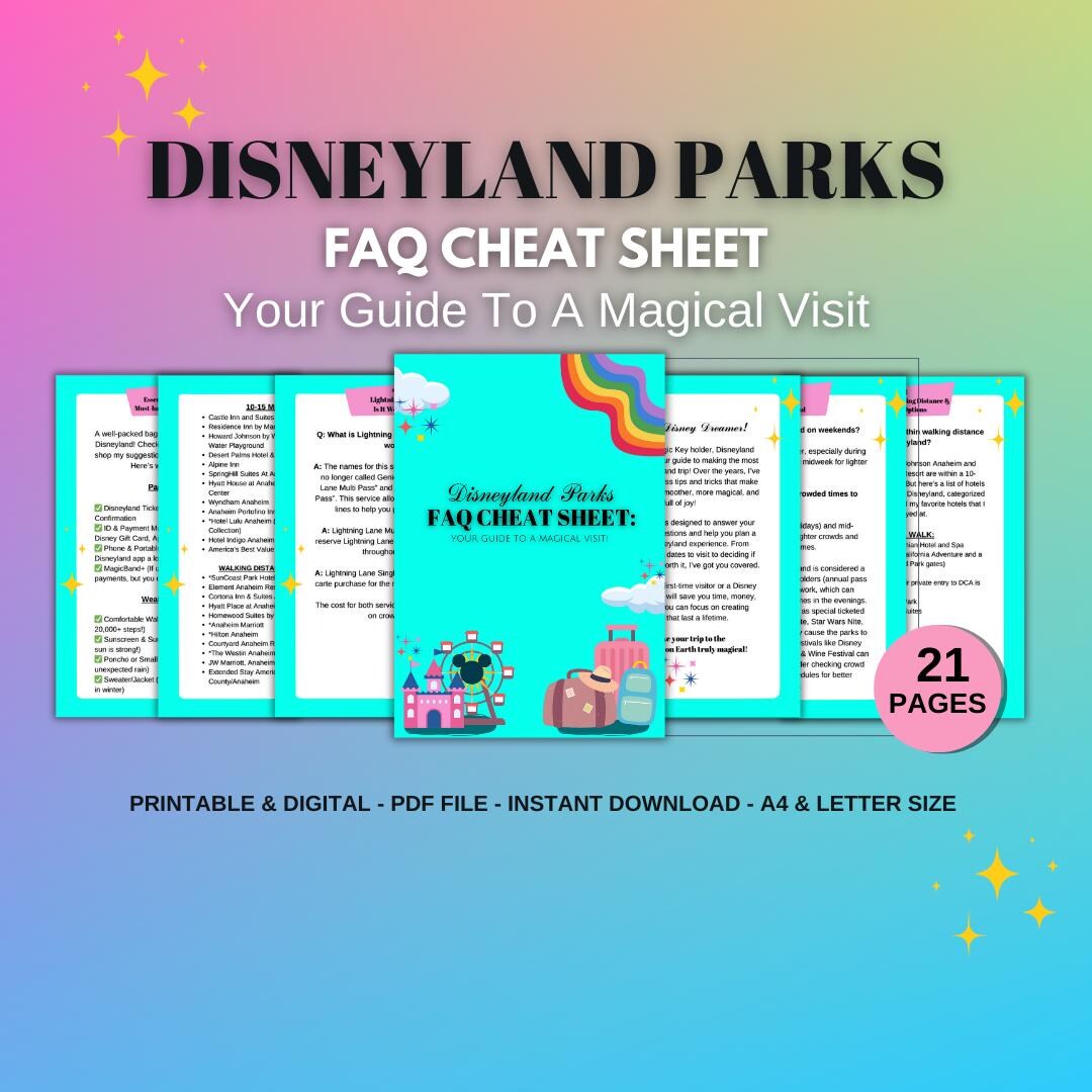 Digital Planner and Printable - Theme Parks - Digital Vacation Planner ...