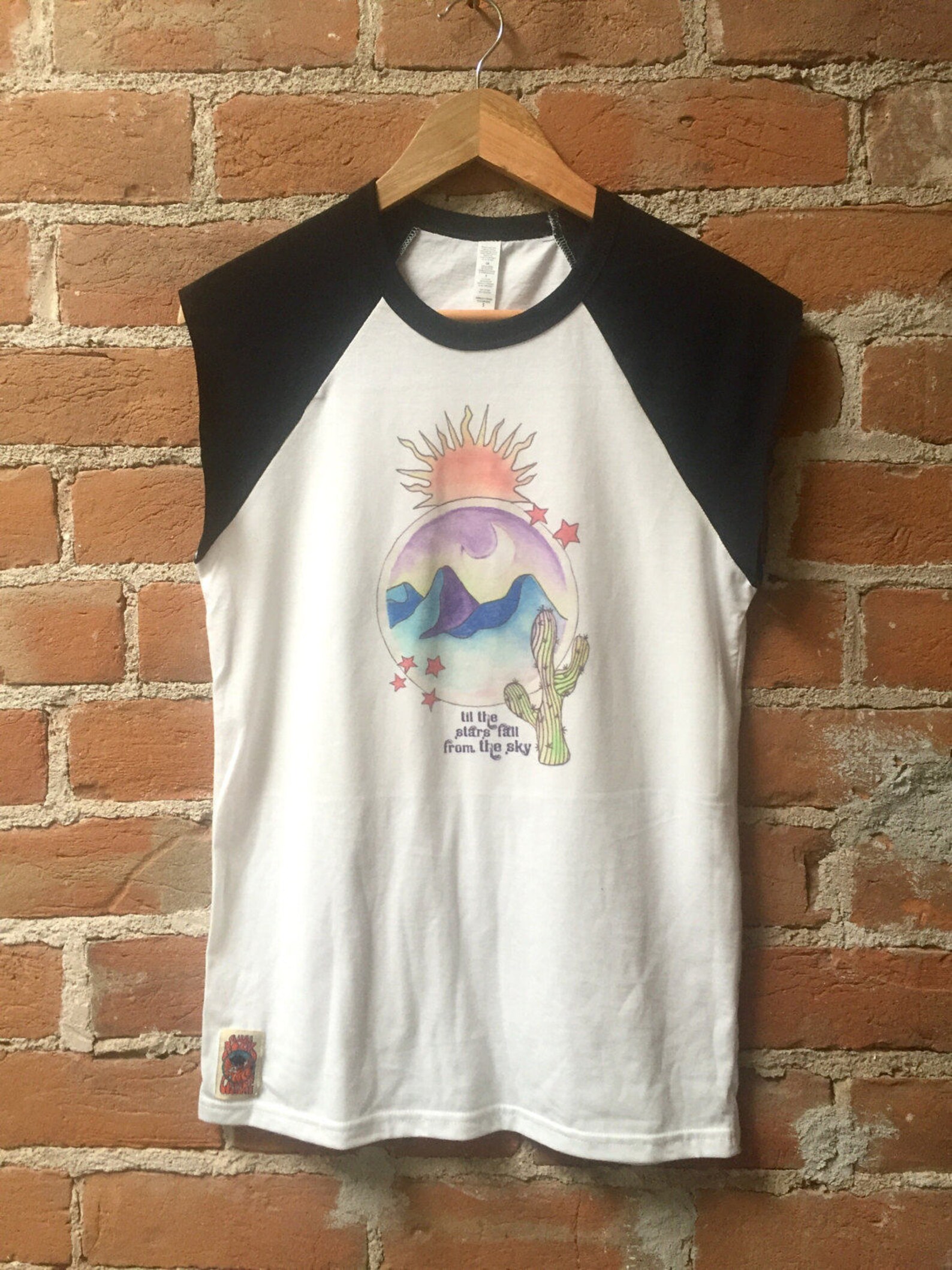 Stars Fall Sleeveless Baseball Tee Womens Unisex Black and - Etsy