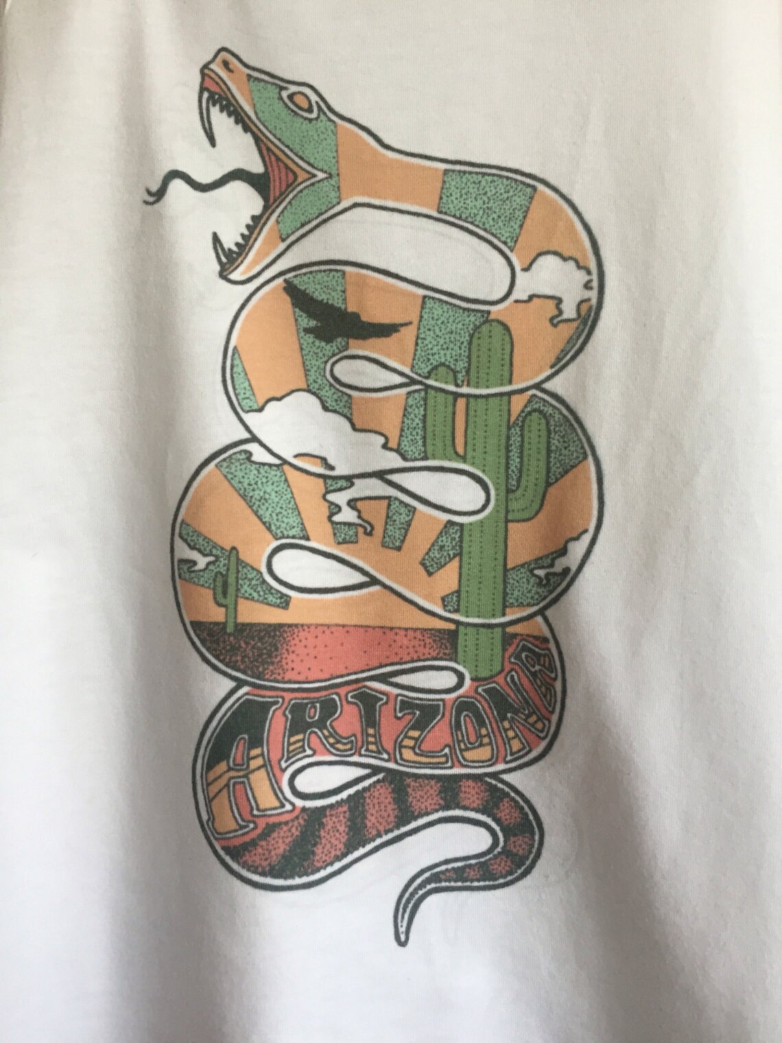 Arizona Snake Cropped Tank Loose Racerback Soft 50/50 Boxy | Etsy