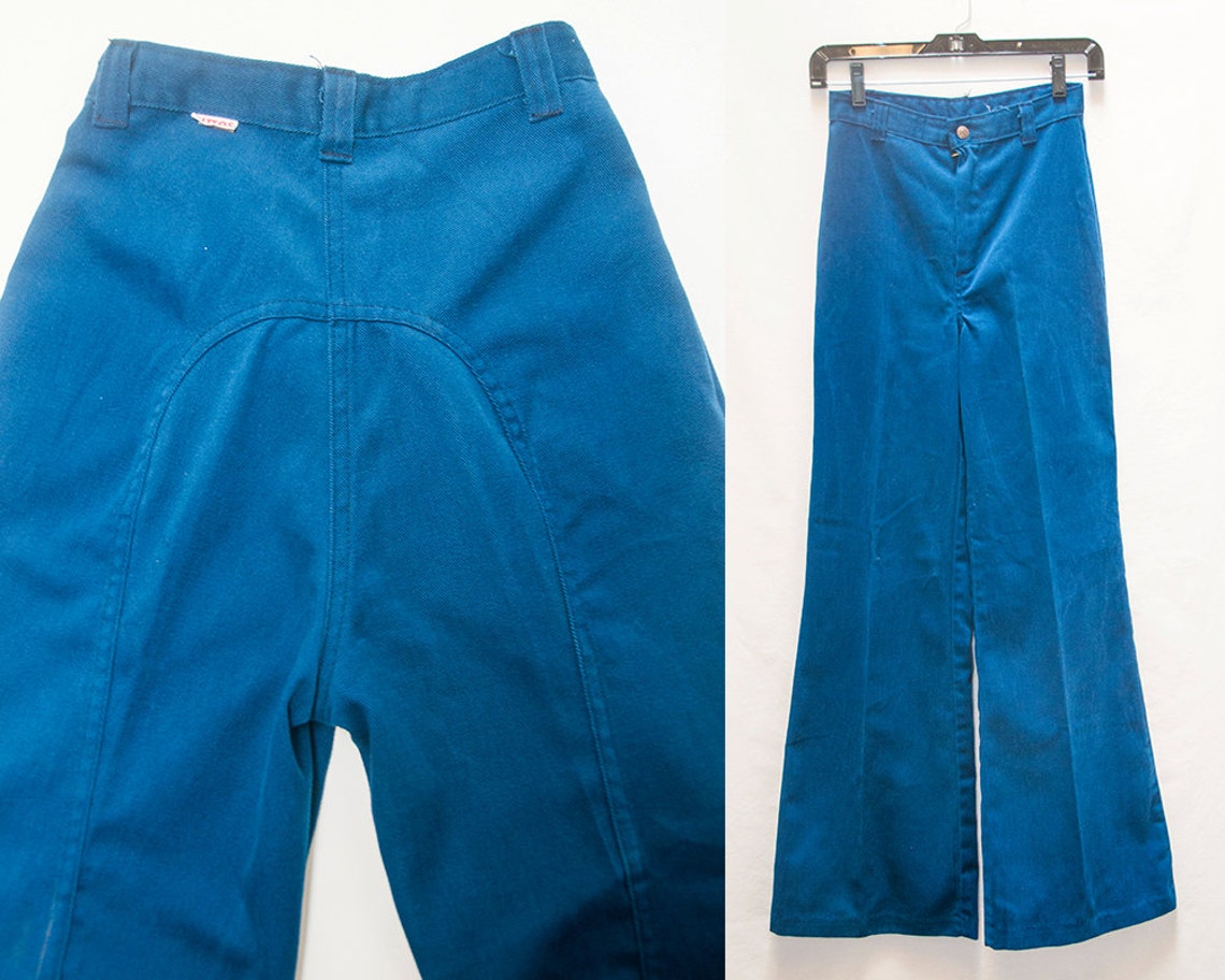 70s Dittos High Waisted Saddleback Wide Leg Jeans Womens Etsy