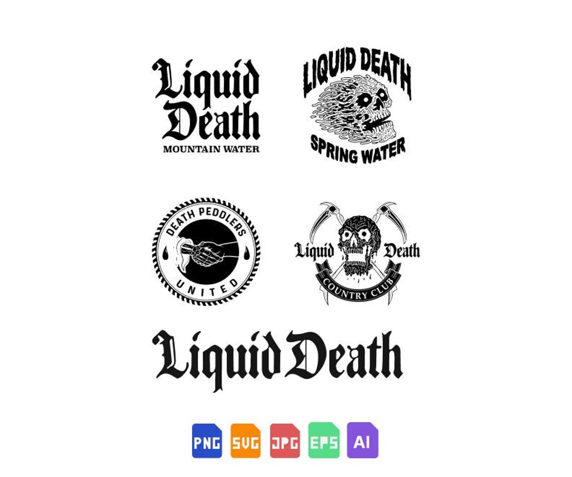 Liquid Death Logo Vector Pack - SVG, PNG, JPEG Digital Download - Etsy