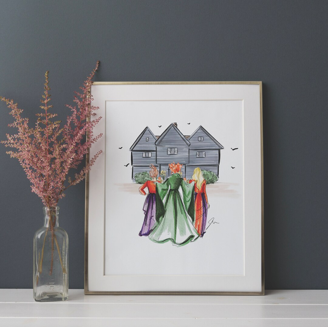 Three Witch Sisters (print) (fashion Illustration - Halloween - PSL ...