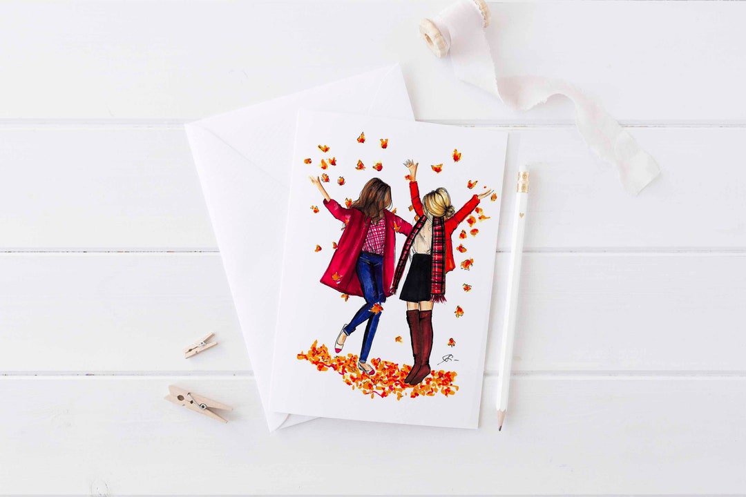 Fall Friends (card)( Birthday Cards - Fall Card - Greeting Card) by ...