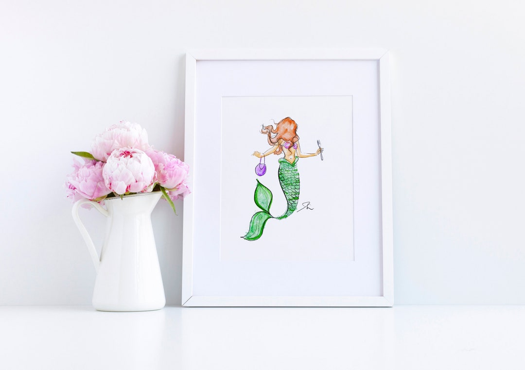 The Sea Princess (fashion Illustration Print - Home Decor - Wall Decor ...