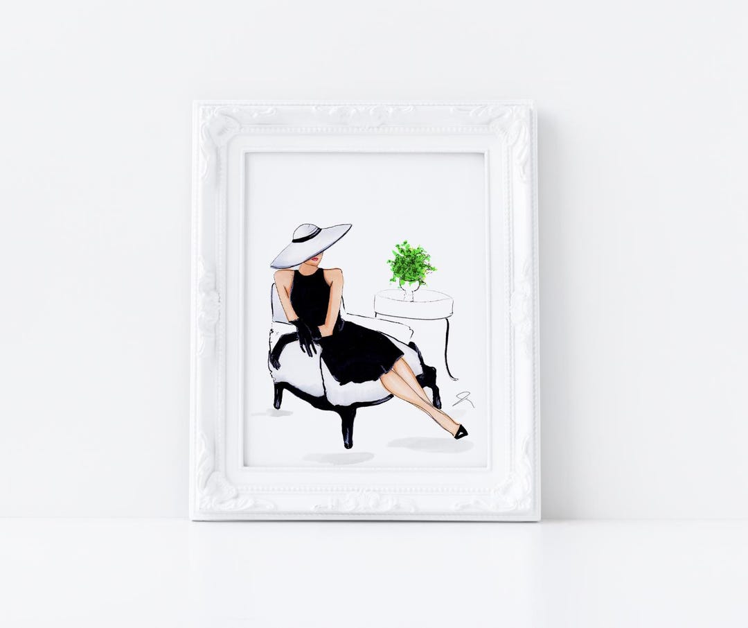 Stay Classy Art Print (fashion Illustration Art - Home Decor - Wall ...