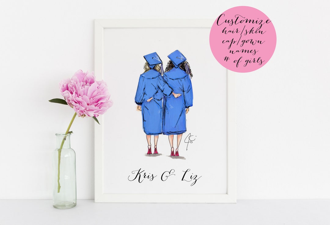 Personalized BFF Graduation Print Graduation Gifts for Her College ...
