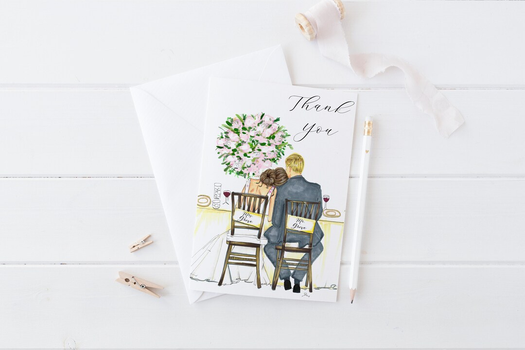 Custom Wedding Thank You Cards | Wedding Stationery | Wedding Thank You ...